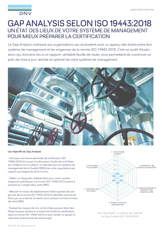 ISO 19443 –Management de la Qualité dans le nucléaire